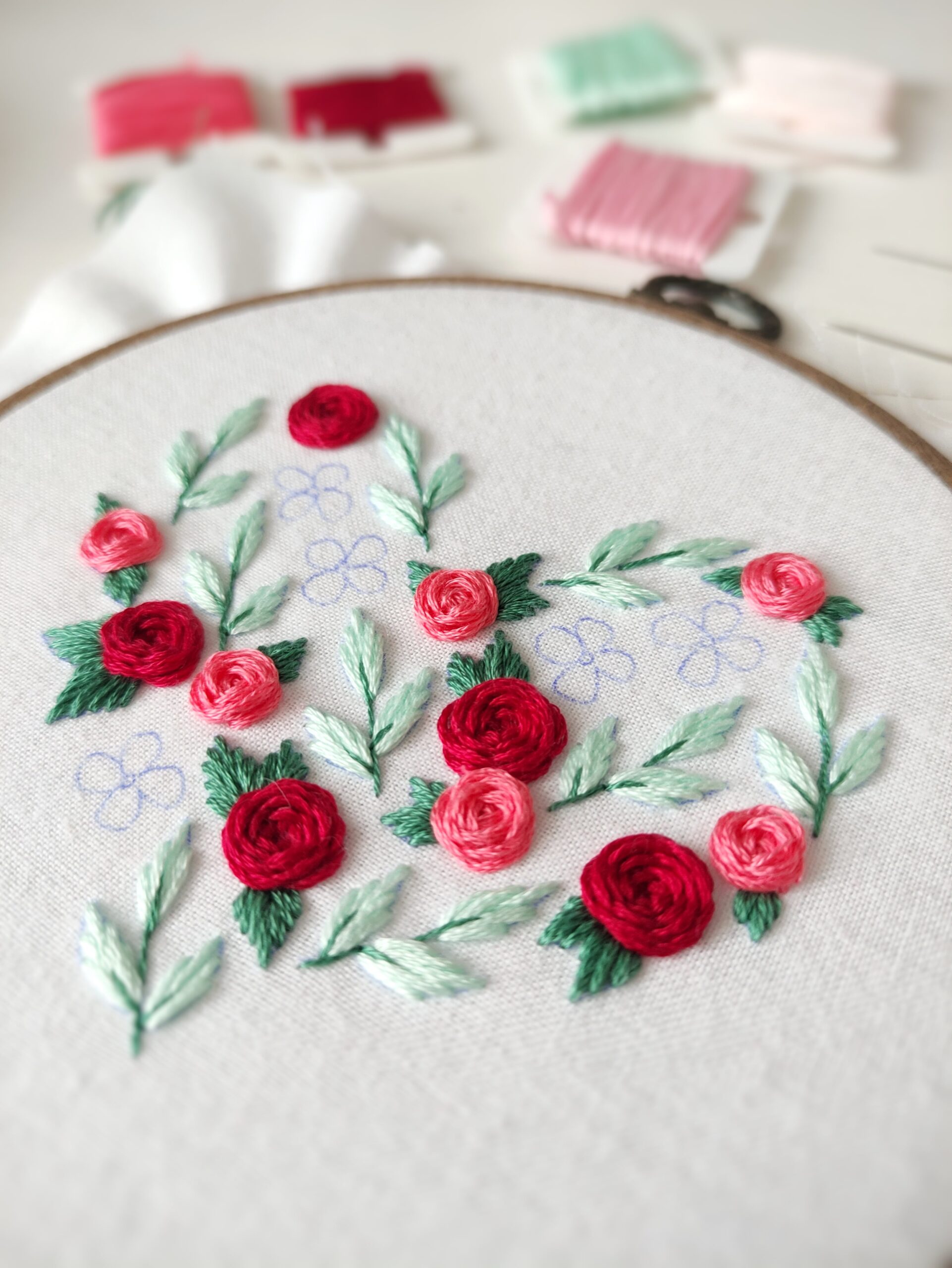 Walentynkowe serce – wzór do haftu ręcznego PDF + instrukcja – PAPI studio